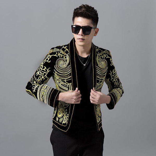 Men's Blazer With Embroidery And Beads | ZORKET
