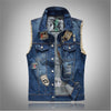Men's Spring Casual Ripped Denim Vest | ZORKET