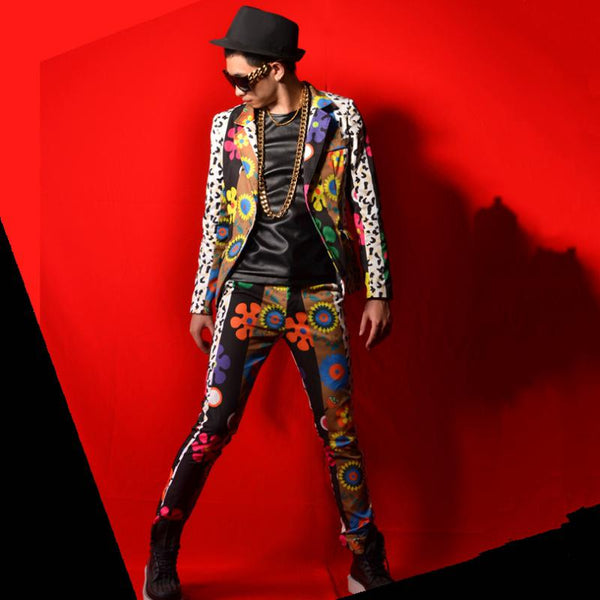 Men's Printed Suit | Blazer And Pants | ZORKET