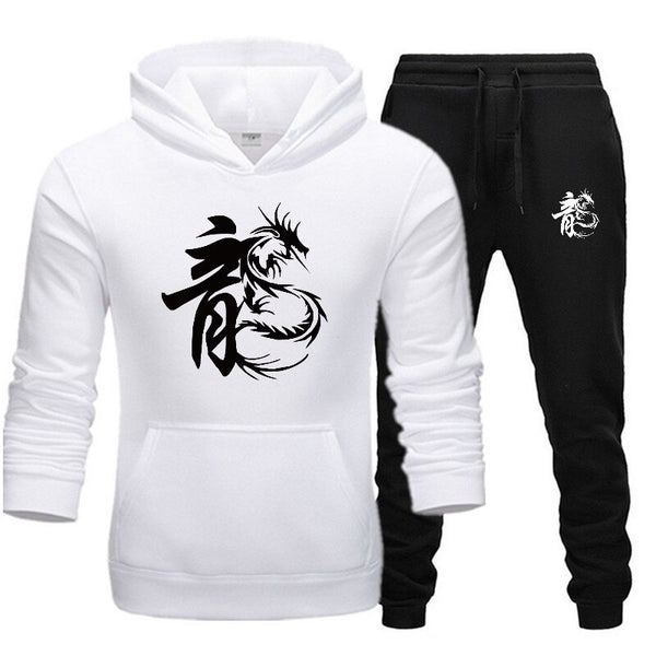 Men's Cotton Tracksuit With Dragon Print | ZORKET | ZORKET