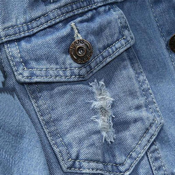 Men's Autumn/Winter Denim Ripped Jacket | ZORKET | ZORKET