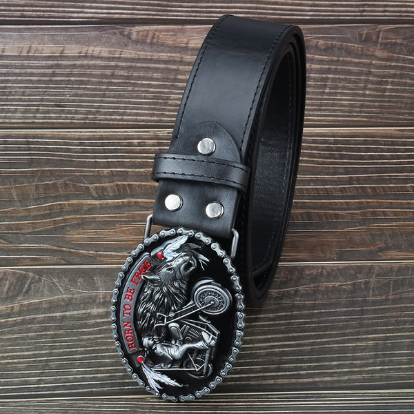 Men's Leather Motorcycle Belt | ZORKET