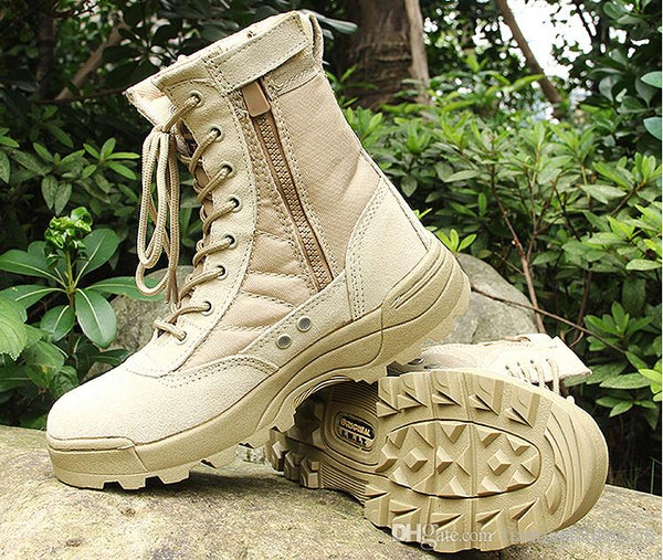 Men's Military Leather Boots | Men's Infantry Tactical Army Shoes | ZORKET