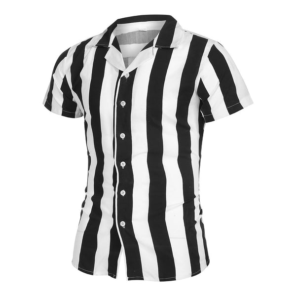 Men's Summer Casual Short Sleeved Striped Shirt | ZORKET | ZORKET