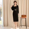 Women's Spring Sheath Belted Dress With Sashes | ZORKET