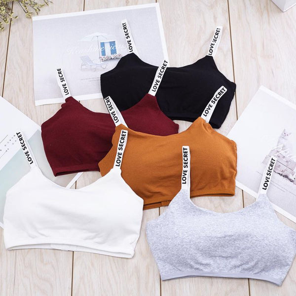 Women's Cropped Padded Bra with Alphabet Straps | ZORKET | ZORKET