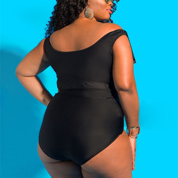 Womens Plus Size Ruffle Bikini Set Zorket
