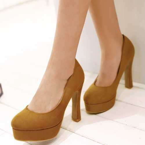 Female Summer Closed Toe Solid Color Platform Pumps | ZORKET