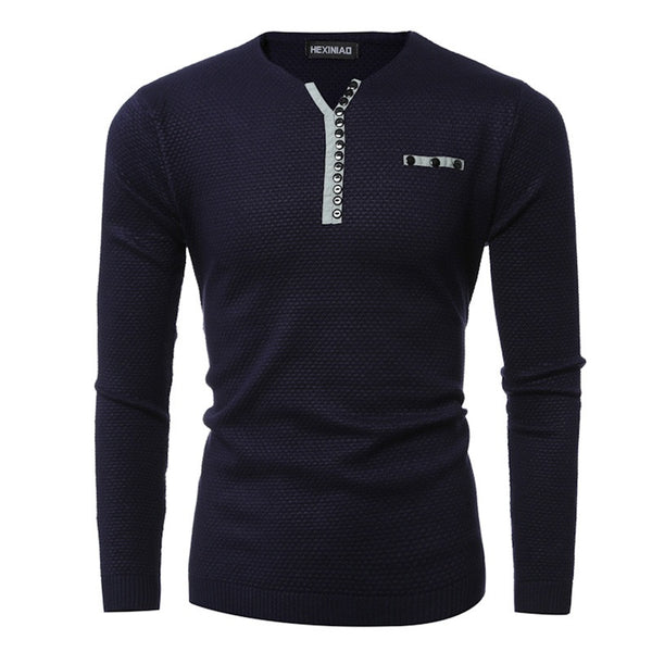 Men's Casual V-Neck Pullover | ZORKET