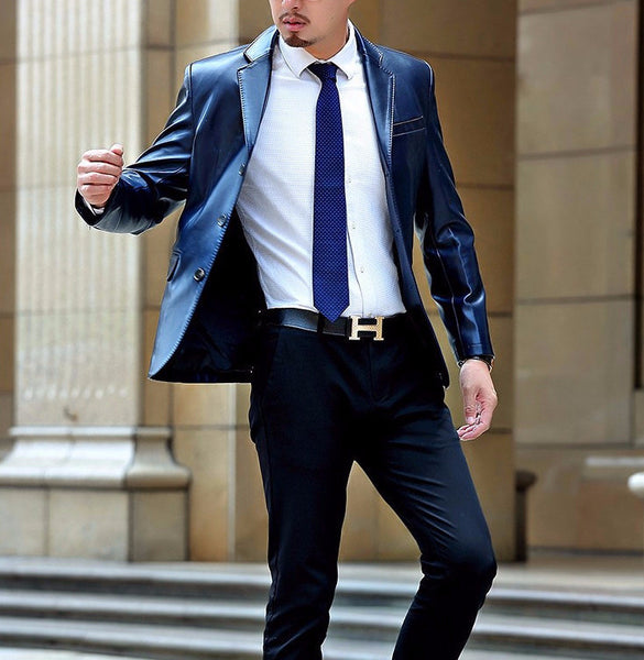 Men's Business PU Leather Jacket | ZORKET
